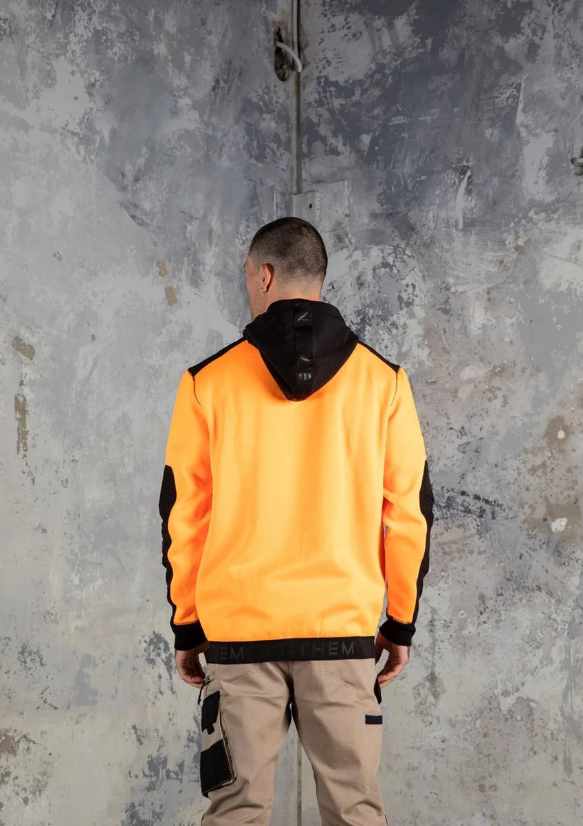 Tech Hi Vis Hooded Sweatshirt – Exposed Signage and Apparel