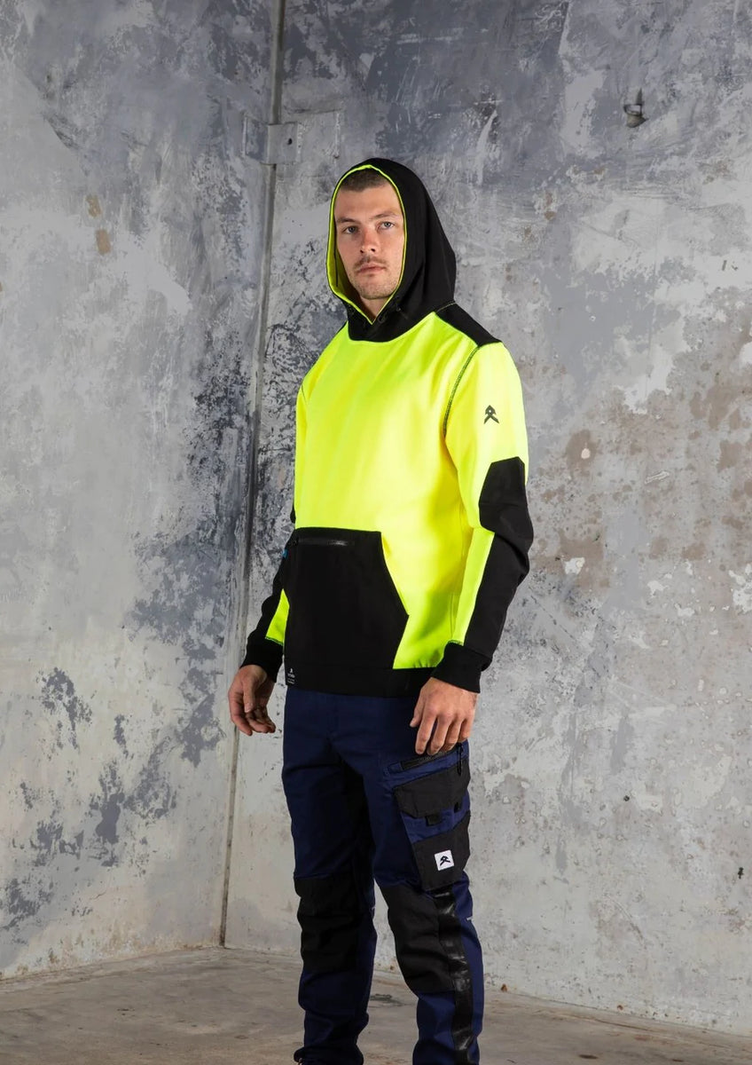 Tech Hi Vis Hooded Sweatshirt – Exposed Signage and Apparel